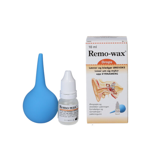 Remo-wax Øredråber med sprøjte 10 ml | Køb på DinApoteker.dk